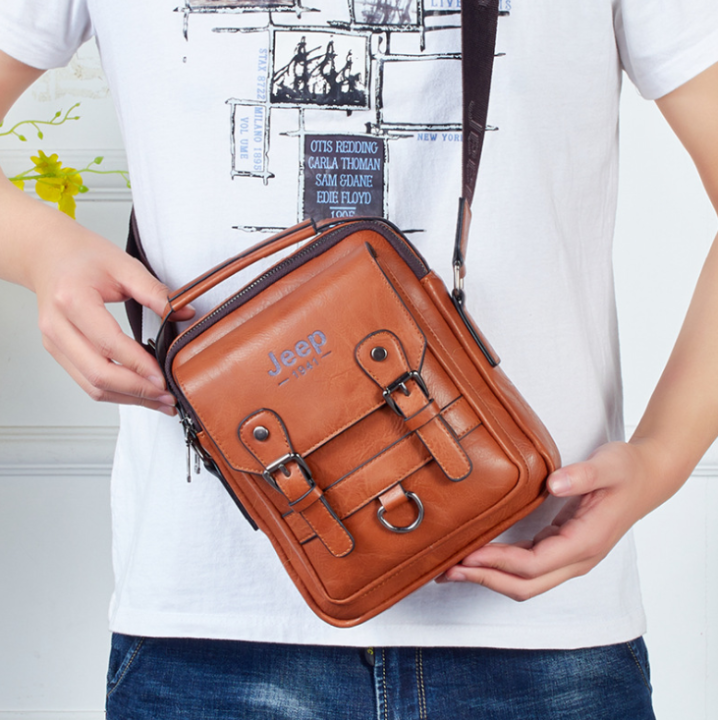 JEEP Multi-function Men Handbags New Man's Crossbody Shoulder Bag Large ...