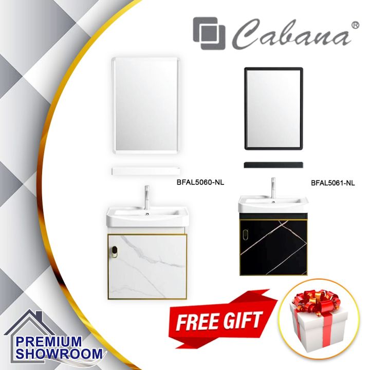 CABANA Aluminum Water Proof White Bathroom Basin Cabinet with Mirror ...