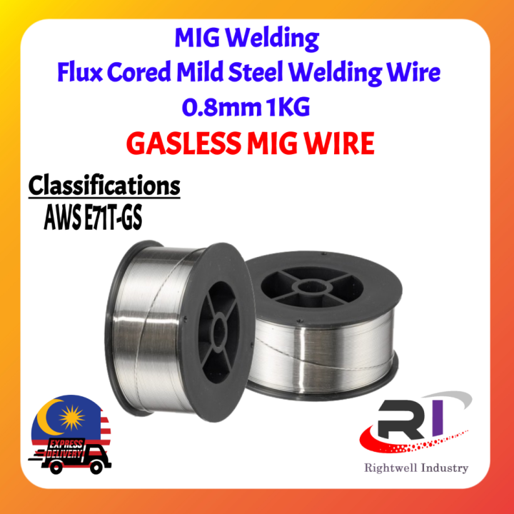 Gasless Flux Cored Mild Steel Welding Wire 0.8mm (1kg) | Lazada