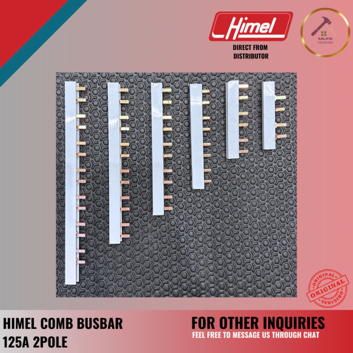 Himel Comb BusBar Pin-Type (125A 2Pole) (4, 6, 8, 10, 12,14,15, 16, 18 ...