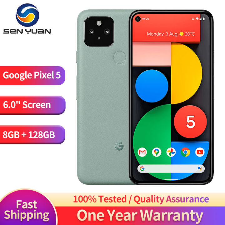 Google Pixel 5 5G ปลดล็อกโทรศัพท์มือถือเดิม6.0 "Snapdragon 765G Octa ...