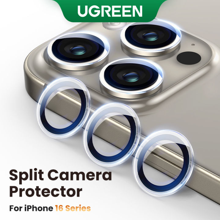 UGREEN iPhone 16 Series Camera Lens Protector Tempered Glass Metal ...