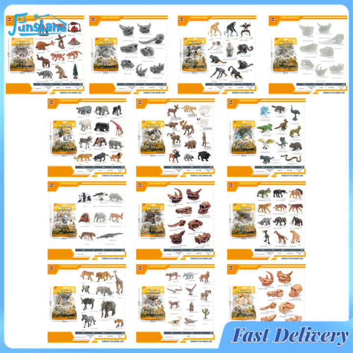 FunsLane Wild Animals Figures Toys Wild Farm Animals Playset Cute ...