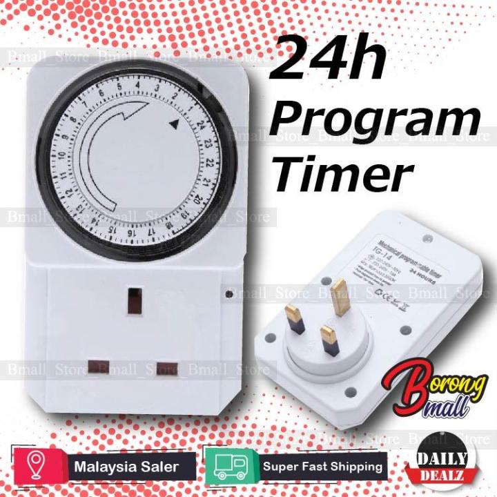 24hours Electrical Programme Timer Wall Socket Plug Power Switch Lazada