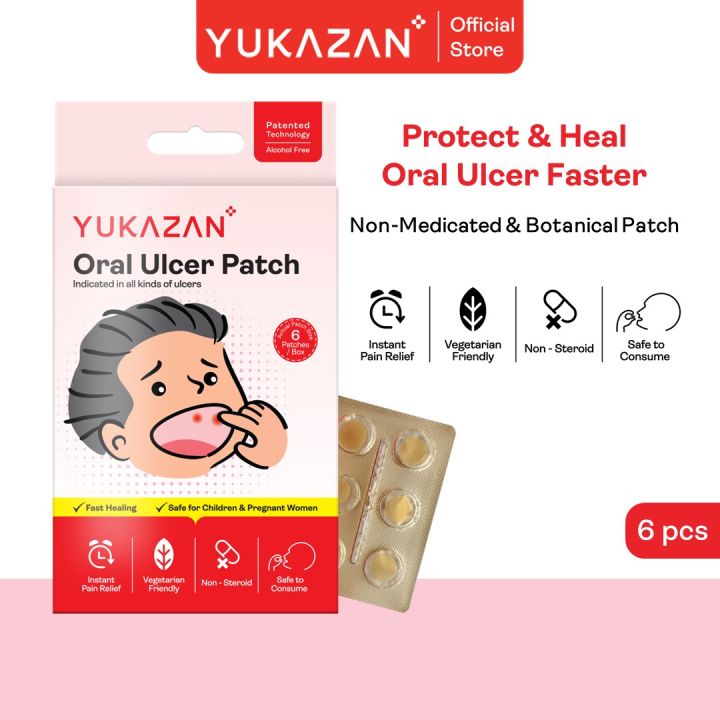 Yukazan Oral Ulcer Patch (6 pieces) - For all kind of oral & canker ...