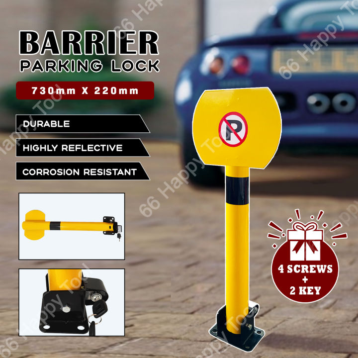730mm Safety Foldable Post Type Parking Barrier Spring Park Fold Down ...