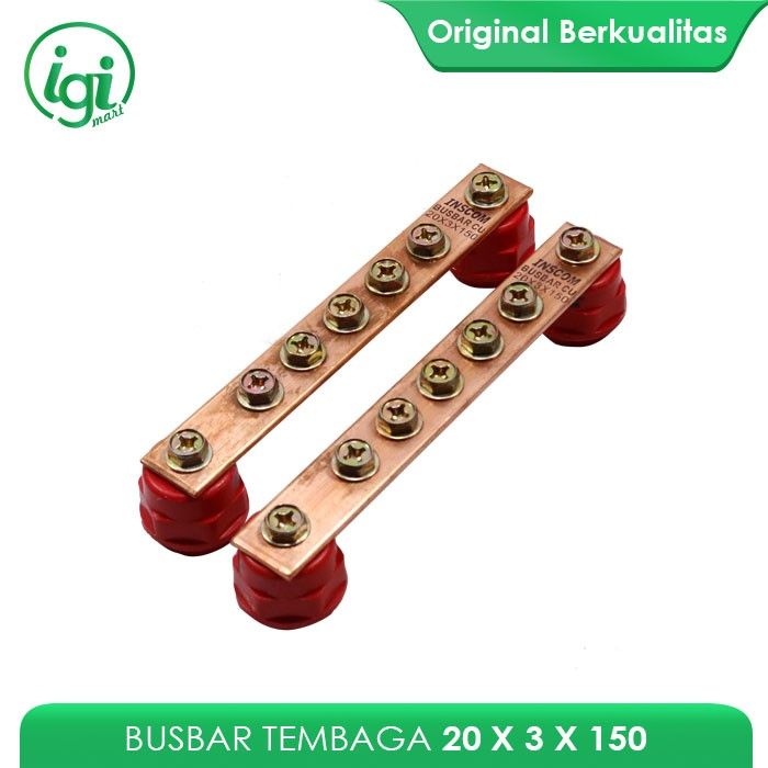 BUSBAR ARDE TEMBAGA 20 X 3 X 150 / TERMINAL NOL PLAT ISOLATOR SUPPORT ...
