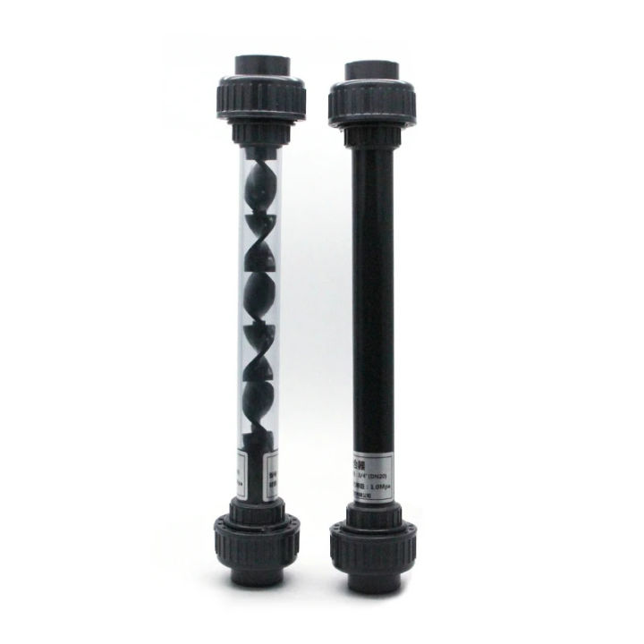 1PC 20-40MM Helical Static Mixers Grey/Clear PVC Mixer Plastic Dosing ...