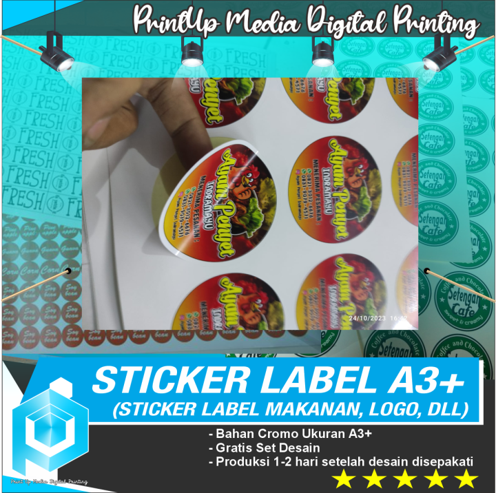 STICKER LABEL MAKANAN MINUMAN STICKER LOGO MAKANAN TERMURAH ISI BANYAK ...