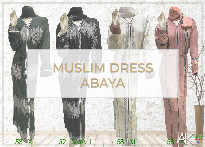 MUSLIM ISLAMIC DRESS (ABAYA) Embroidery Design with Hijab from Kingdom ...
