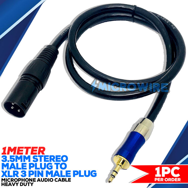HYUNDAI 5 Meters 3.5MM BB Stereo Plug To XLR 3 Pin Female Jack ...