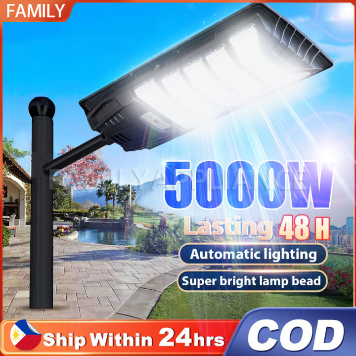 5000W Solar Lights for Outdoor, High Lumens Led Wall Light Motion ...