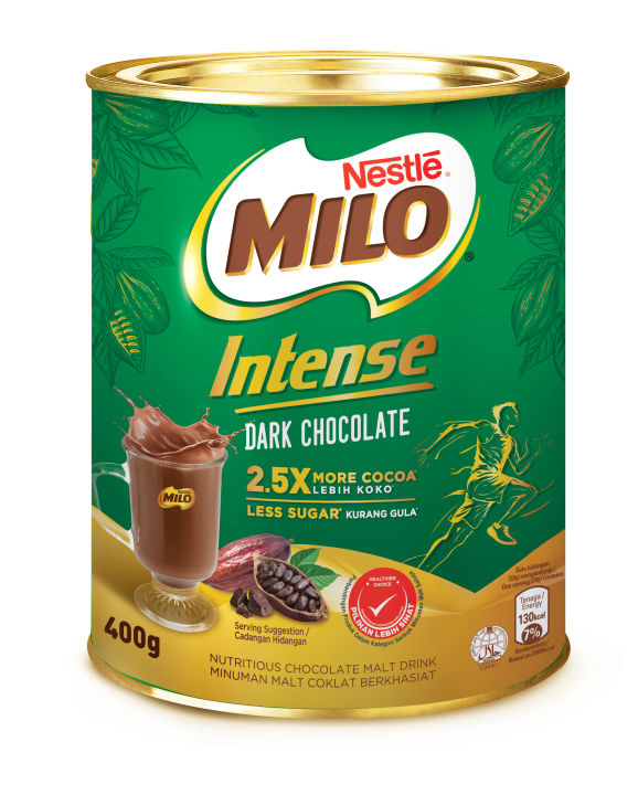 NESTLE Milo Intense Dark Chocolate Nutritious Malt Drink Powder 400G ...