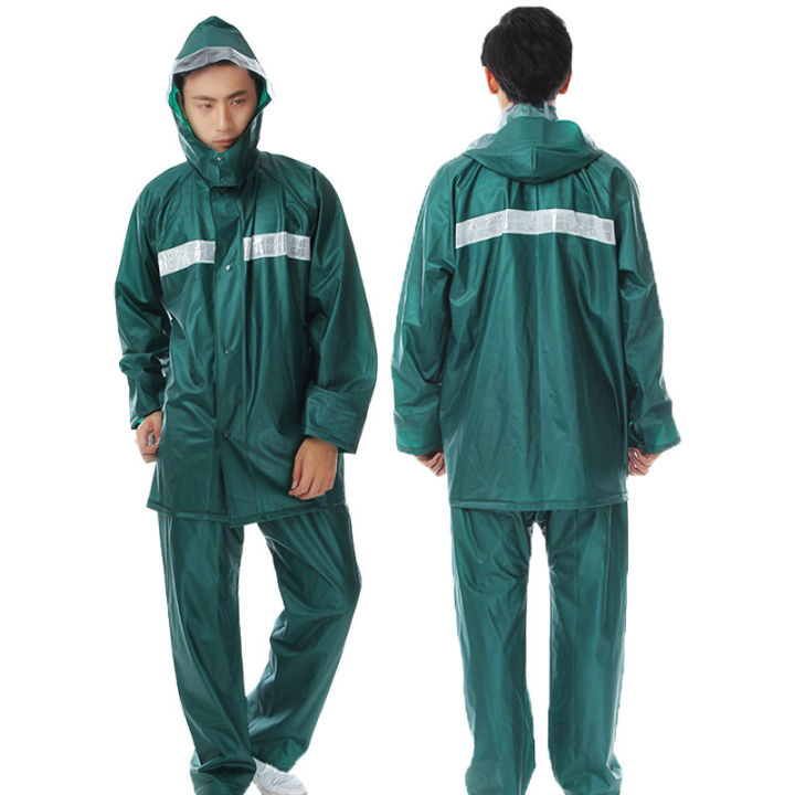 Durable Pvc Raincoat With Separable Design And Thickened Cowhide ...