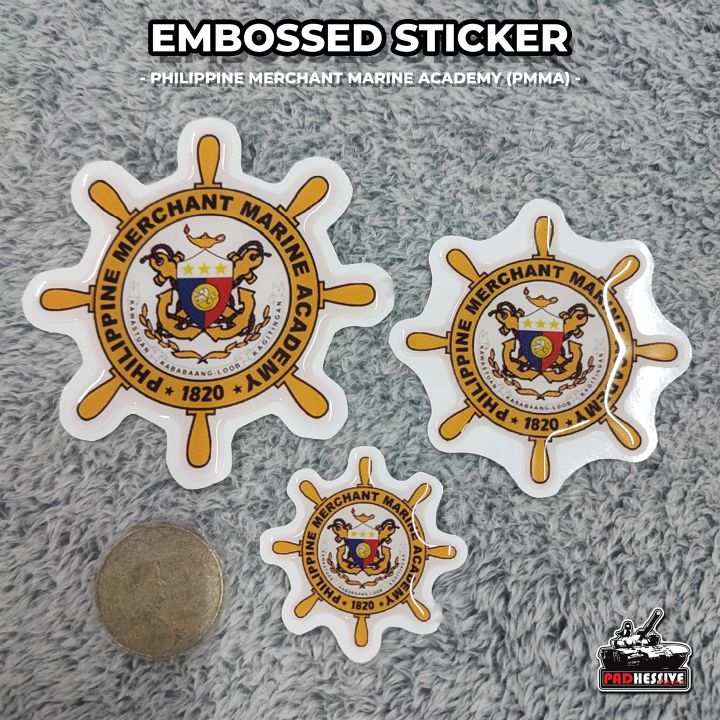 PMMA Philippine Merchant Marine Academy University EMBOSSED STICKER ...