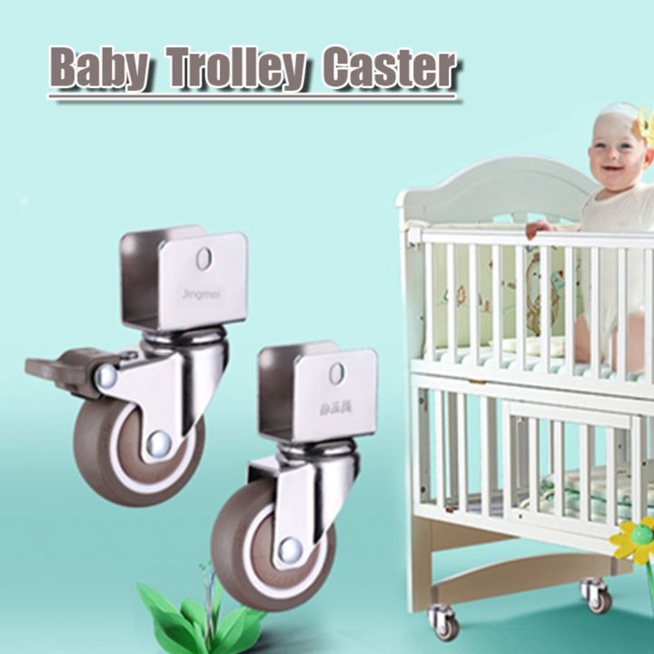 XYAX(XUNJIE) Mute Universal Baby Crib Roller for Trolley Household ...