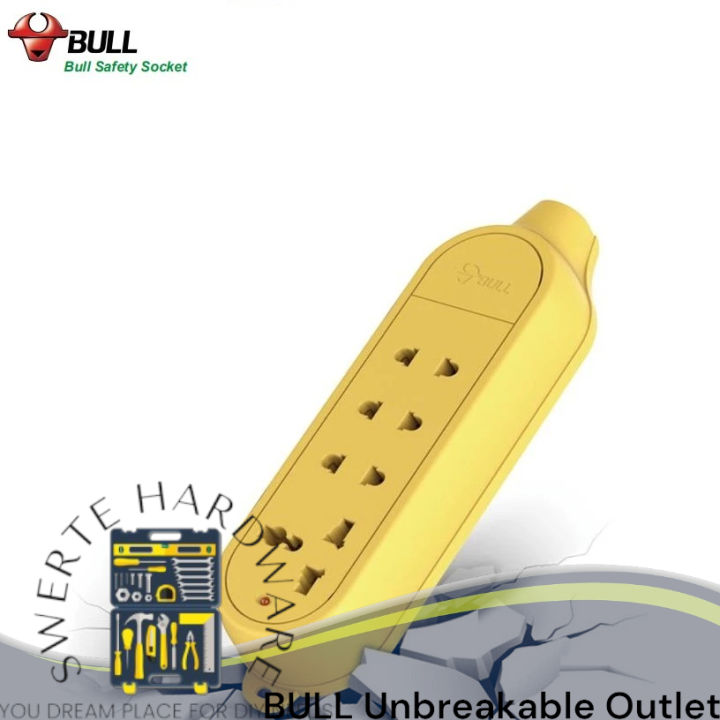 Bull Unbreakable Series 4-Outlet Extension Socket- (GNTP-C5)- without ...