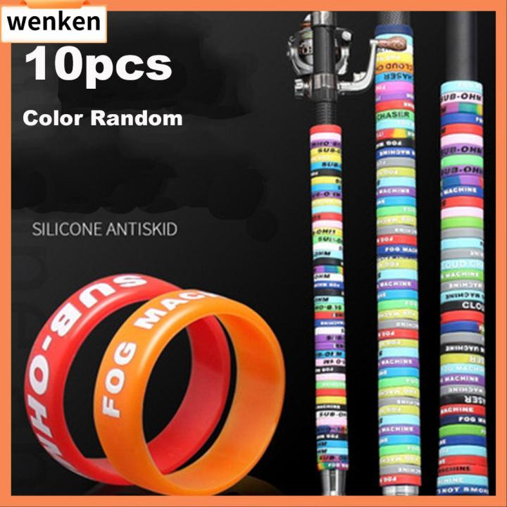 WENKEN ยืดหยุ่นยืดยางกันลื่นแหวนกันลื่นแท็กเกิลซิลิก้าเจลคลิปคันเบ็ดจับ ...