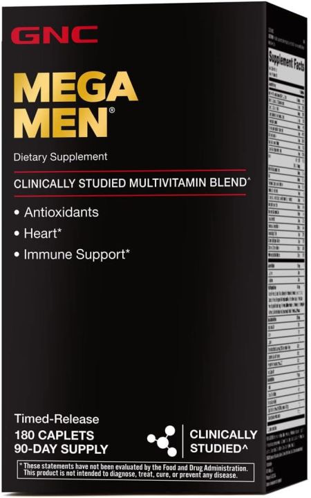 GNC Mega Men Multivitamin 180 Caplets | Lazada