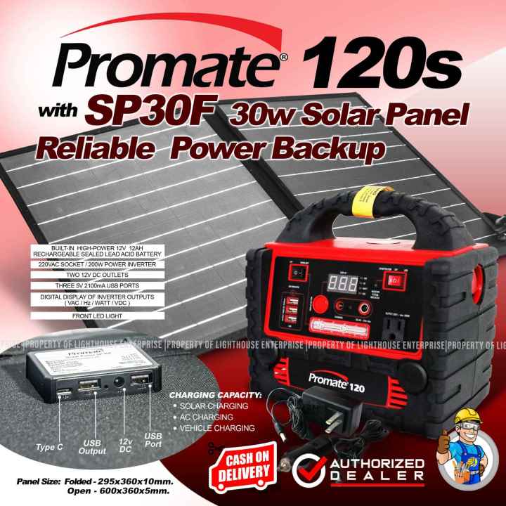 Local warranty PROMATE 200W Powerstation / Inverter Generator w ...