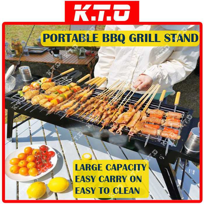 BBQ Grill Outdoor Folding Barbecue Stand Charcoal Grill BBQ Stand ...