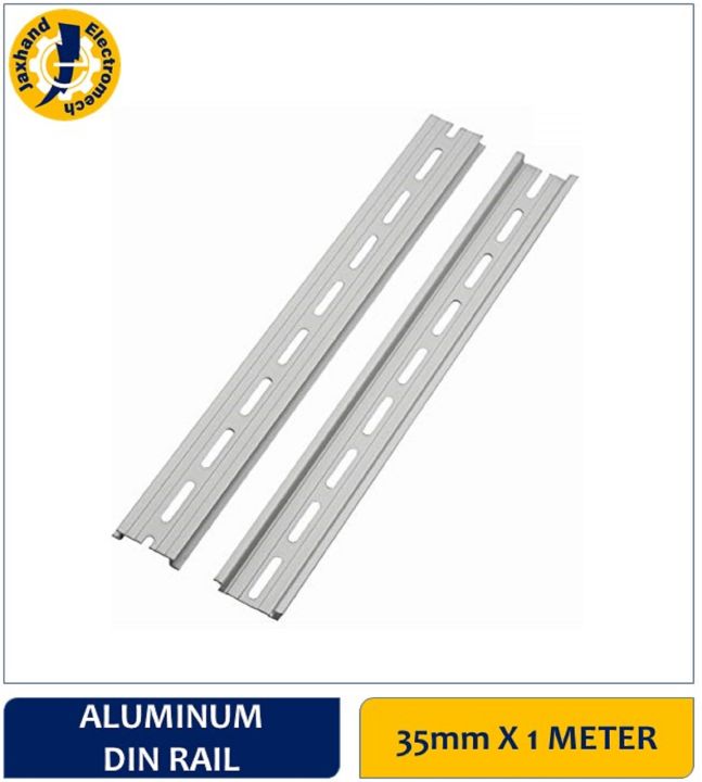 2pcs. Aluminum Din Rail 35mm X 1 Meter Slotted Normal Type Heavy Duty ...