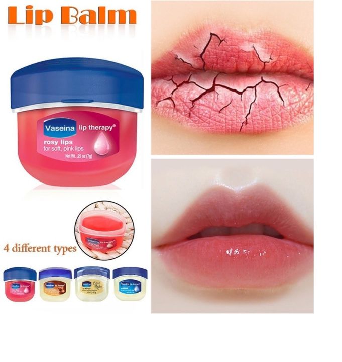 Vaseline Lip Balm Petroleum Jelly Colorless Anti-Cracking Moisturizing ...