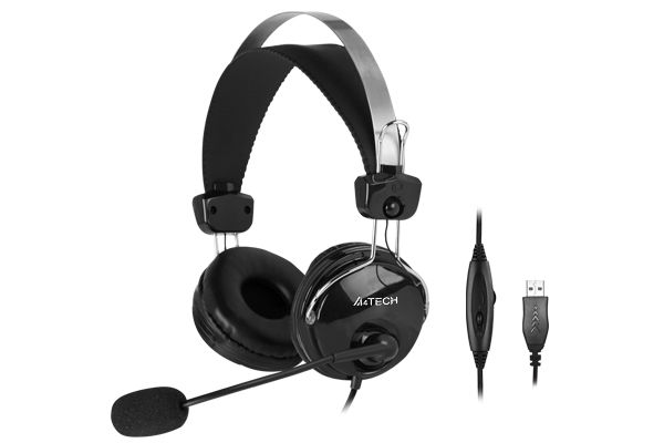A4tech HU-7P ComfortFit Stereo USB Headset with Noise Cancelling Mic ...