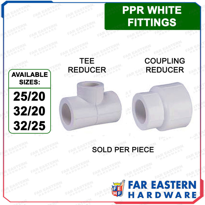 PPR Pipe White Fittings Coupling Tee Reducer | Lazada PH