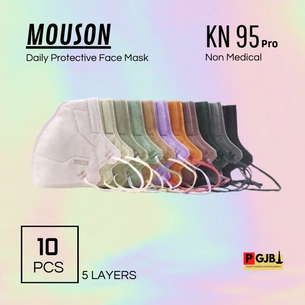 MASKER KN95 MOUSON PRO 5PLY/ HYBRID CARION NOSE CLIP Warna Nude Soft ...