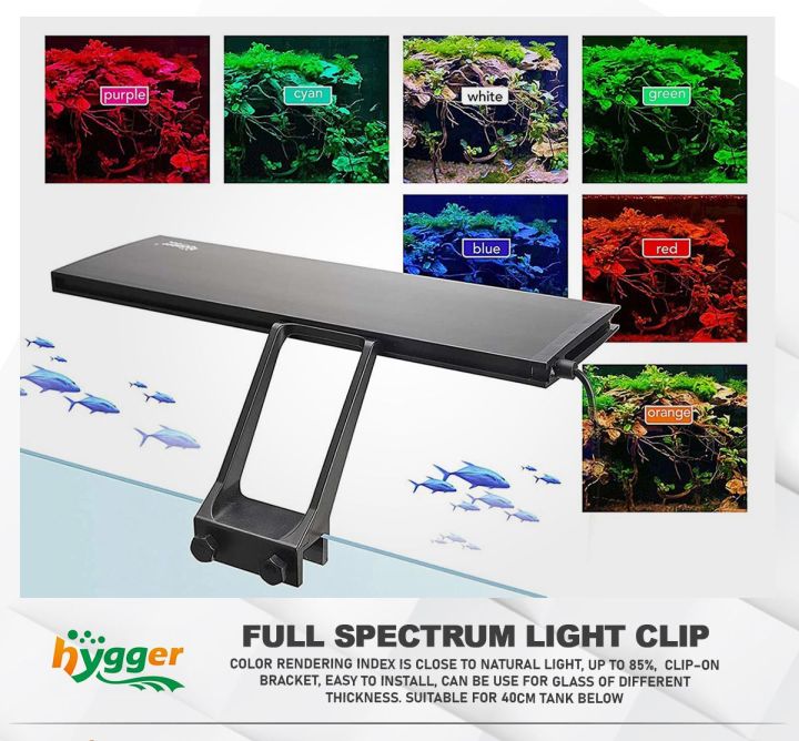 Hygger Clip Light v2 Full Spectrum LED Programmable Full Spectrum Aquarium Light | Lazada PH