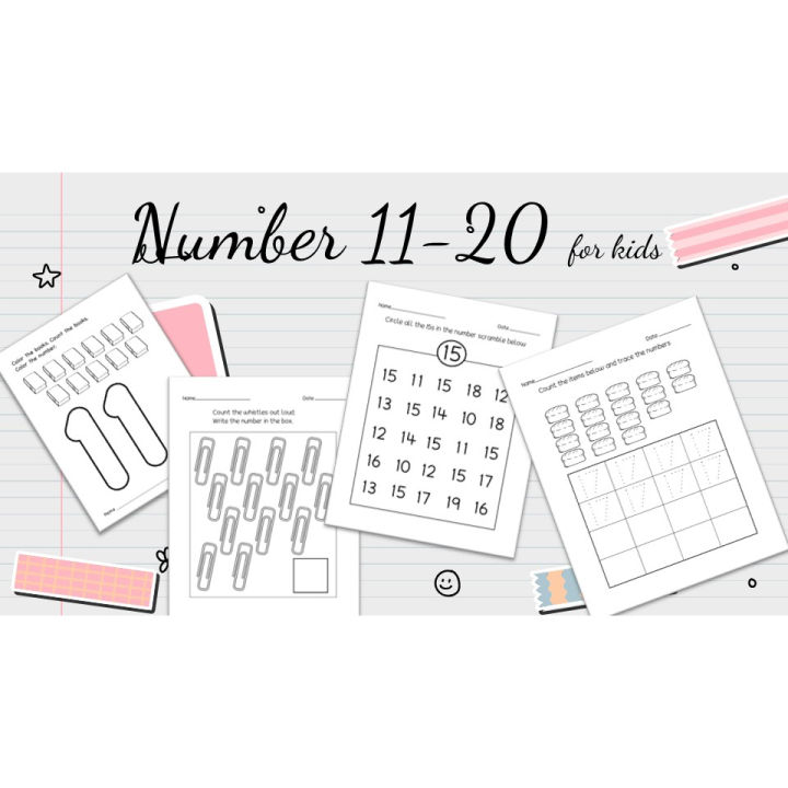 [PRE009] 76 pages Learning Number 11 to20 Worksheet for Pre-school PDF ...