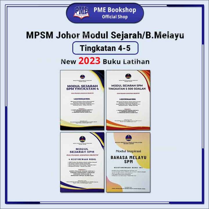 【PME Bookshop】 (2023) MPSM Negeri Johor Modul Sejarah / Modul Inspirasi ...