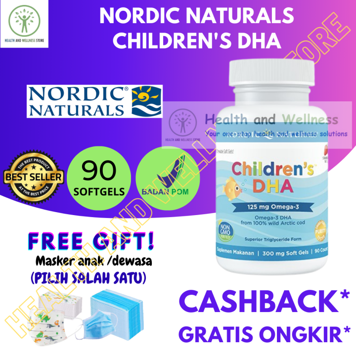 NORDIC NATURALS CHILDRENS DHA CHILDREN'S DHA 90 SOFTGELS OMEGA 3 | Lazada Indonesia