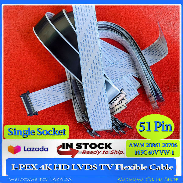 Single Socket 51pin Screen Line/I-PEX 4k HD LVDS TV LCD/LED Flexible ...