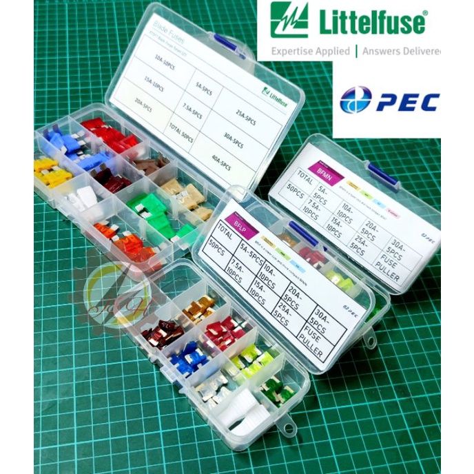 ORIGINAL PEC JAPAN & LITTELFUSE USA MICRO / MINI / MEDIA BLADE FUSE BOX ...