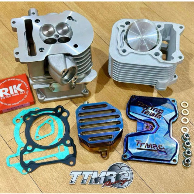 TTMRC ชุดเสื้อสูบเซรามิค 67mm. + ฝาสูบ 4 วาล์ว + ลูกสูบ สำหรับ Vespa ...