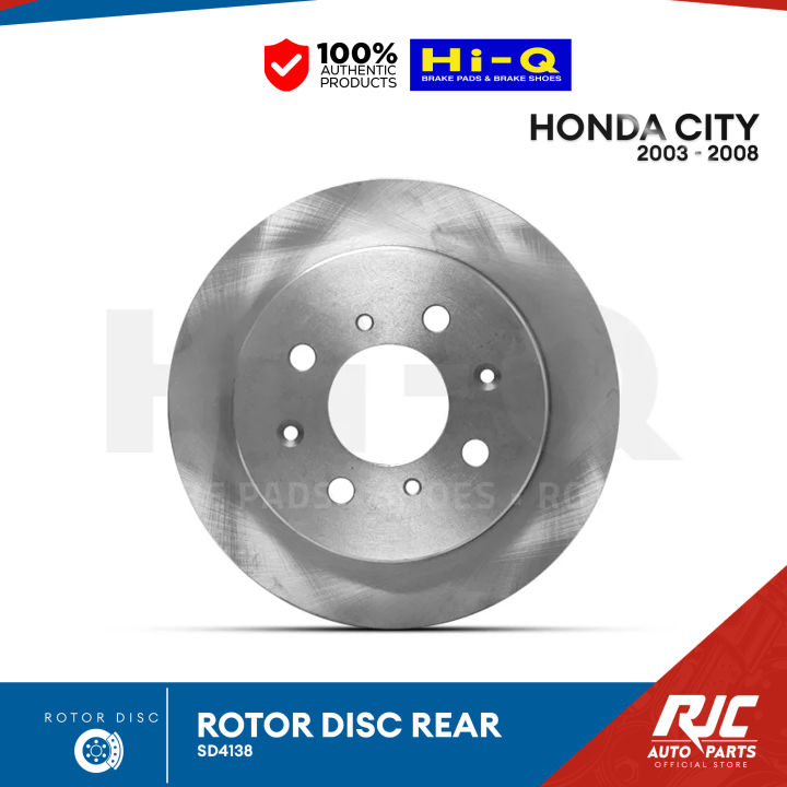 HI-Q ROTOR DISC HONDA CITY REAR 2003-2008 SD4138 1pc | Lazada PH