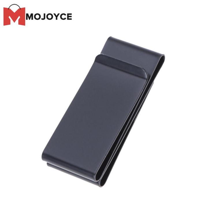 MOJOYCE 4 Fold Stainless Steel ID Card Pocket Holder Slim Money Clip ...