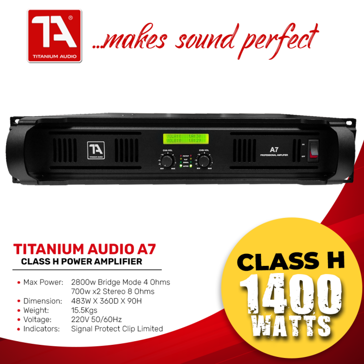 Titanium Audio A7 Professional Amplifier / Class H Power Amplifier / A ...