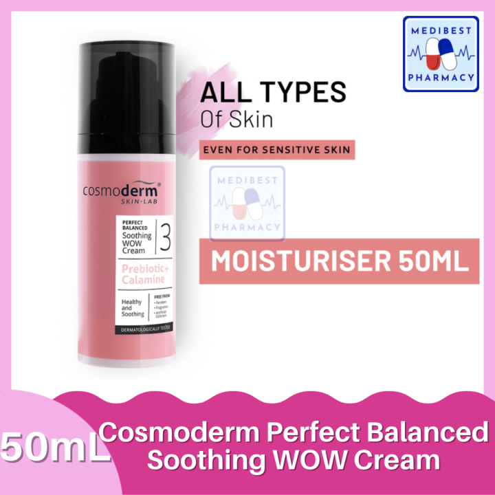 Cosmoderm Perfect Balanced Soothing Wow Cream Prebiotic + Calamine 50mL ...