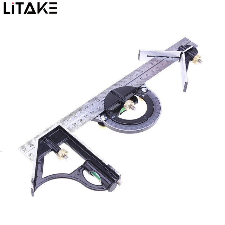 Multi-functional Square Angle Ruler 300mm Adjustable Sliding ...