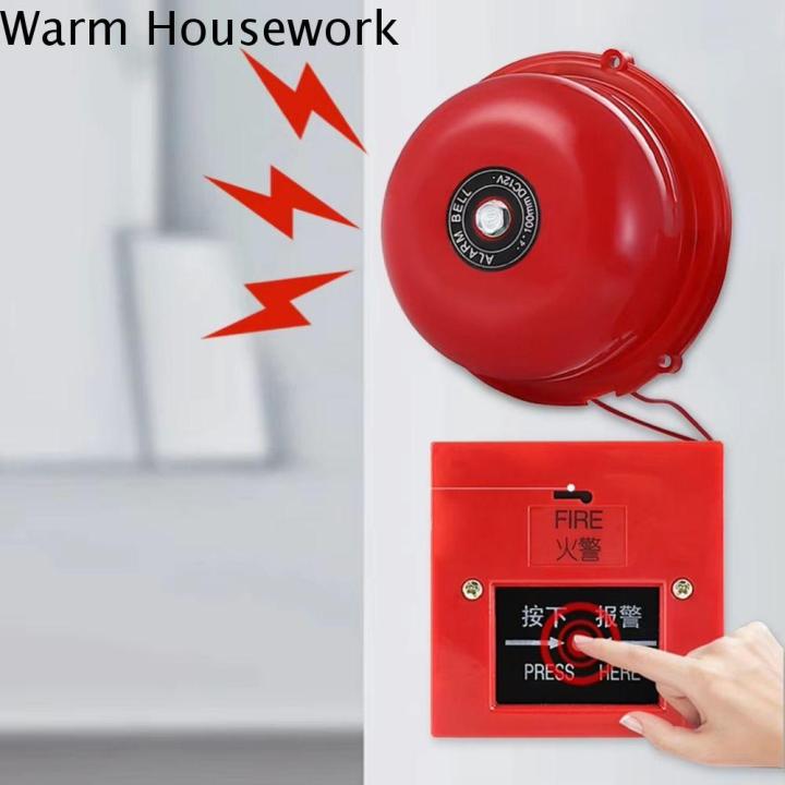 WARM HOUSEWORK Metal Point Fire Alarm Waterproof AC 220V Internal ...