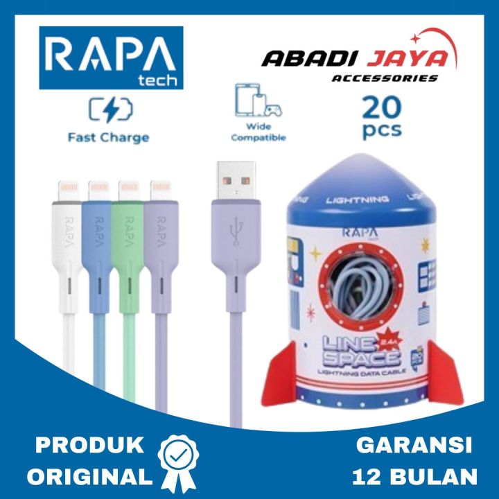 KABEL DATA LIGHTNING RAPATECH DG2022 LINE SPACE USB-A TO LIGHTNING ...