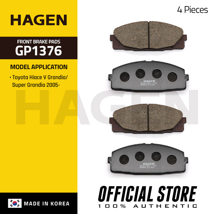 Hagen by Hi-Q Ceramic Brake Pads for Toyota Hiace V Grandia/Super ...