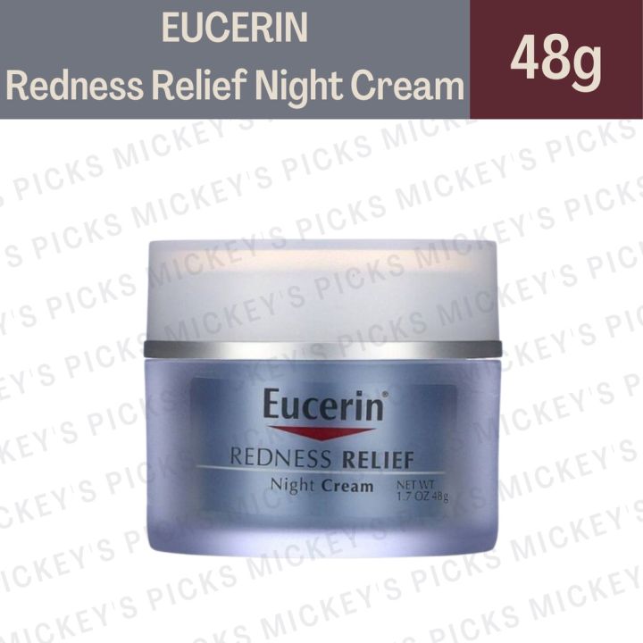Eucerin Redness Relief, Dermatological Skincare, Night Creme, 1.7 oz ...