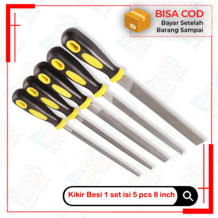 Alat kikir Set Lengkap isi 5 pcs kikir besi jumbo besar plat baja ...