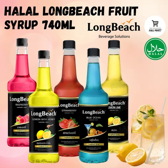 Halal Longbeach Syrup 740ml | Long Beach Fruit Syrup | Lazada