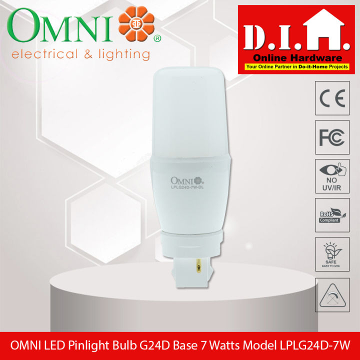Do-it-Home OMNI LED Pinlight Bulb G24D Base 7 Watts Model LPLG24D-7W ...