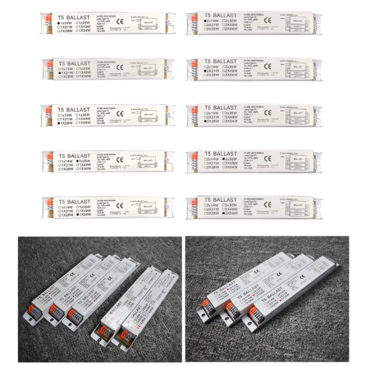 Wide Voltage T5 Electronic Ballast Fluorescent Lamp Ballasts 220-240V ...
